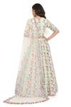 Buy Payal Singhal Cream Silkmul Floral Spring Garden Print Lehenga Set ...