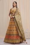 Buy Samyukta Singhania Multi Color Silk Geometric Print Lehenga Set ...