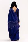 Buy Blue Handwoven Bengal Silk Lehar Jamban Saree For Women by Studio Medium Online at Aza Fashions.