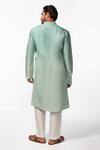 Buy Kaka Menswear Green Twirl Embroidered Kurta Set Online | Aza Fashions
