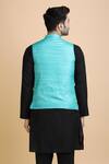 Buy Ashok Solid Woven Waistcoat by Dusala Shawls at Aza Fashions
