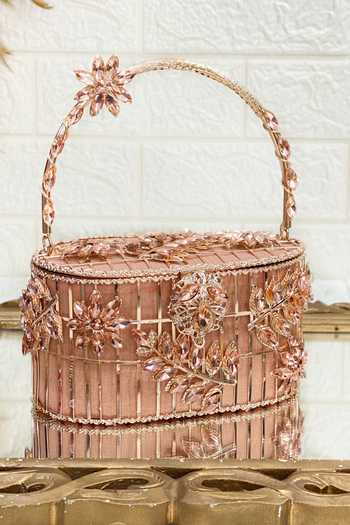 Buy Kainiche by Mehak 3d Floral Embellished Bag Online | Aza Fashions
