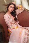 Buy Gopi Vaid Pink Foram Thread Embroidered Kurta Sharara Set Online ...