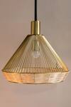 Shop Logam Gold Hakka Pendant Light Single Pc at Aza Fashions