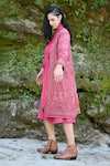 Buy Pink Azo Free Dyed Handwoven Cotton Embroidered Prema Ben Jacket ...