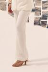 Buy White Ryno Jacquard Embellished Bead Shawl Collar Blazer With Pant ...