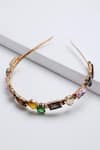 Buy Multi Color Crystal Rainbow Luxe Embellished Hairband by Bijoux By ...