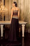 Buy Black Crepe One Shoulder Sculpted Corset Gown For Women by Supria ...