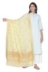 Buy Yellow 30% Silk Woven Ethnic Motif Dupatta For Women by SHINGORA ...