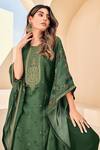 Buy Label Varsha Green Printed Kaftan And Pant Set Online | Aza Fashions