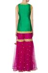 Buy Preeti S Kapoor Green Gota Embroidered Kurta Set Online | Aza Fashion.