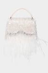 Buy White Embroidered Mary Holographic Bag by Aanchal Sayal Online at ...