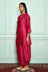 Buy Pinki Sinha Pink Banarasi Silk Kurta And Dhoti Pant Set Online ...