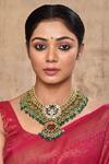 Buy Green Meenakari And Stone Embellished Pendant Choker by Kohar By ...