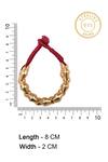 Buy Gold Plated Red Thread Dholki Paunchi Bracelet by Neeta Boochra ...
