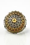 Buy Silver Plated Rawa Two Tone Pattern Ring by Neeta Boochra Online at ...