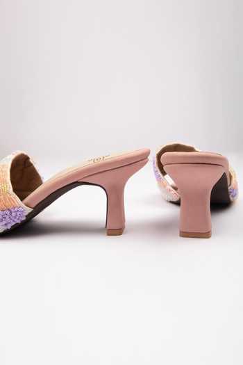 Buy Multi Color Embellished Open Toe Heels by Schon Zapato Online at ...