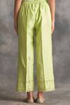 Buy Green Silk Chanderi Pants For Women by Anantaa by Roohi Online at ...