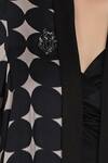 Buy Angry Owl Black Modal Polka Dot Print Cape Online | Aza Fashion.