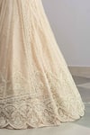 Buy White Net Embroidery Round Qamar Bridal Lehenga Set For Women by ...