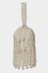 Buy White Embroidered Juliet Tassel Bucket Bag by Aanchal Sayal Online ...