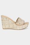 Buy White Embroidered Handcrafted Layla Wedges by Aanchal Sayal Online ...