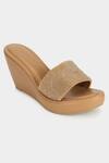 Buy Beige Embroidered Handcrafted Maya Wedges by Aanchal Sayal Online ...