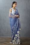 Buy Torani Blue Organza Silk Saree Online | Aza Fashions