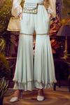 Buy Awigna Blue Georgette Embroidered Jumpsuit Online | Aza Fashions