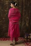 Buy Pink Kurta Cotton Dupatta Chanderi Embroidered Set For Women by Maison Shefali Online at Aza ...