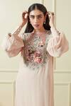 Buy Not So Serious By Pallavi Mohan Peach Georgette Embroidered Gown Online | Aza Fashions