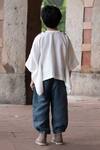 Buy Onari Kids Blue Linen Hopper Pant For Boys Online | Aza Fashions