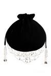 Buy Black Embellished Monogram Pearl Potli by Lovetobag Online at Aza ...