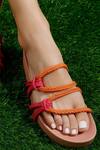 Buy Pink Solid Sunshine Braided Strap Sliders by Crimzon Online at Aza ...