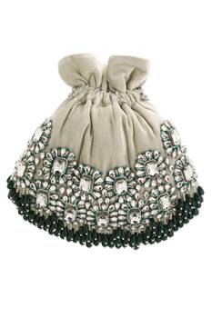 Buy Embellished Potli Bag by Aanchal Sayal at Aza Fashions