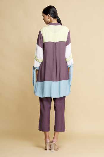 Buy Bhavik Shah Colorblock Tunic With Inner Online | Aza Fashions