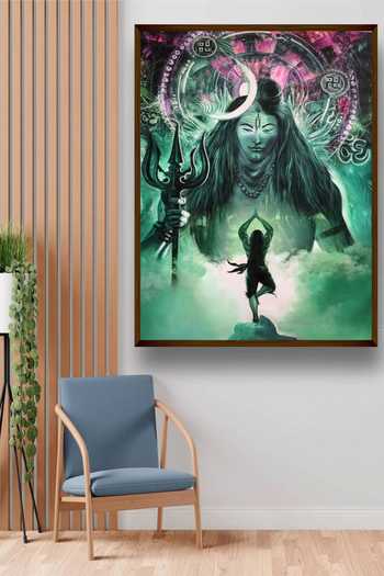 Buy The Art House Lord Mahadev Print Canvas Painting Online | Aza Fashions