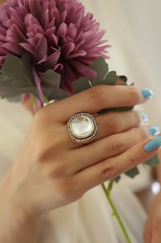 Buy Phiroza Polki Ring Online | Aza Fashions