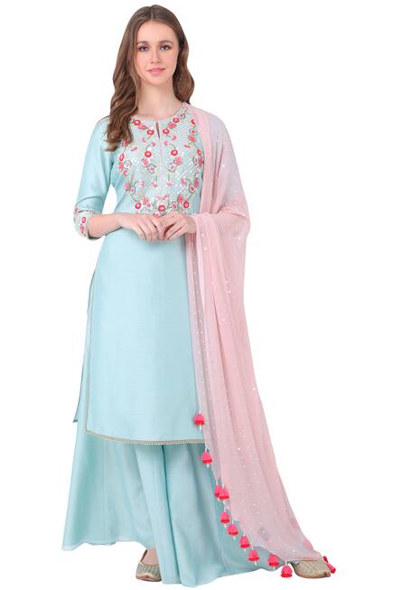 Buy Embellished Kurta Gharara Set by Summer by Priyanka Gupta at Aza ...