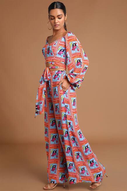 Buy Printed Top Pant Set by Masaba at Aza Fashions