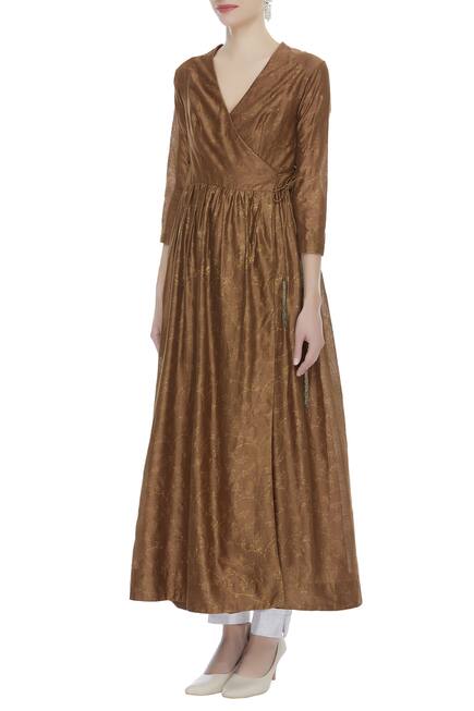 Buy Cotton Silk Angrakha kurta by Virtuoso by Mekha and Anurag at Aza ...