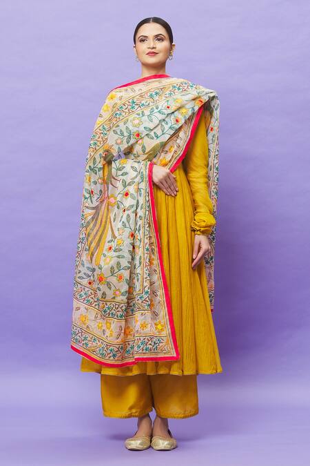 Buy Samyukta Singhania Multi Color Cotton Silk Phulkari Dupatta Online ... Buy Samyukta Singhania Multi Color Cotton Silk Phulkari Dupatta Online ...