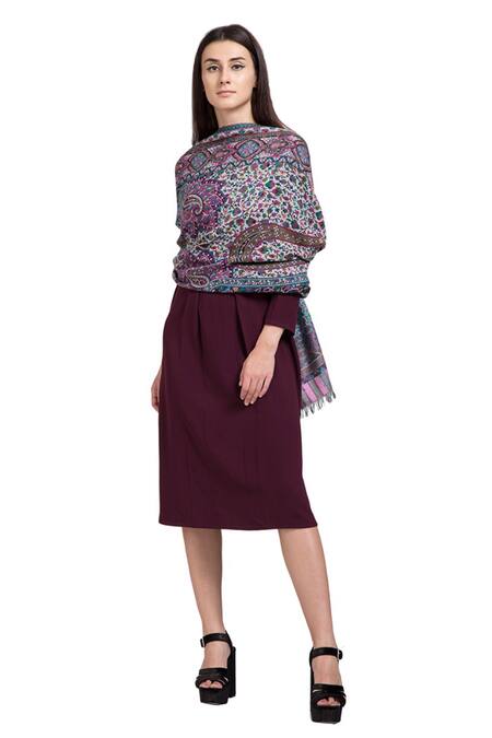 Buy Multi Color Paisley Pattern Stole by SHINGORA Online at Aza ...