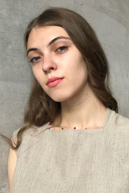 Buy Beige Linen Round Dress For Women by I AM Design Online at Aza ...