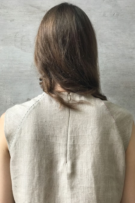 Buy Beige Linen Round Dress For Women by I AM Design Online at Aza ...