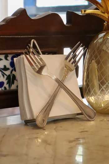 Table Manners Silver Metal Carved Work Napkin Holder
