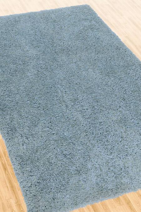 Buy Blue 100% Polyester Hand Tufted Rectangle Shaped Rug by Kaleen India Online at Aza Fashions.
