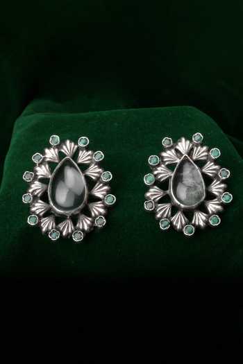 Buy Silver Plated Labradorite Battista Tear Drop Shaped Earrings by ...