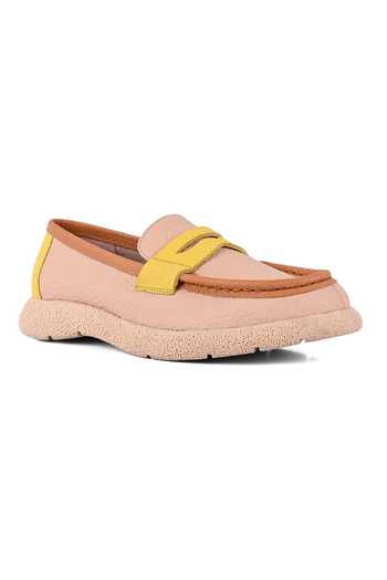 Buy Multi Color Textured Oprah Sheep Leather Loafers by Vanilla Moon ...