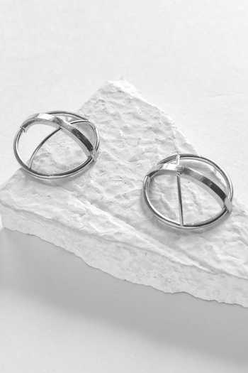 Buy Silver Plated Nia Studs by DE'Anma Online at Aza Fashions in US